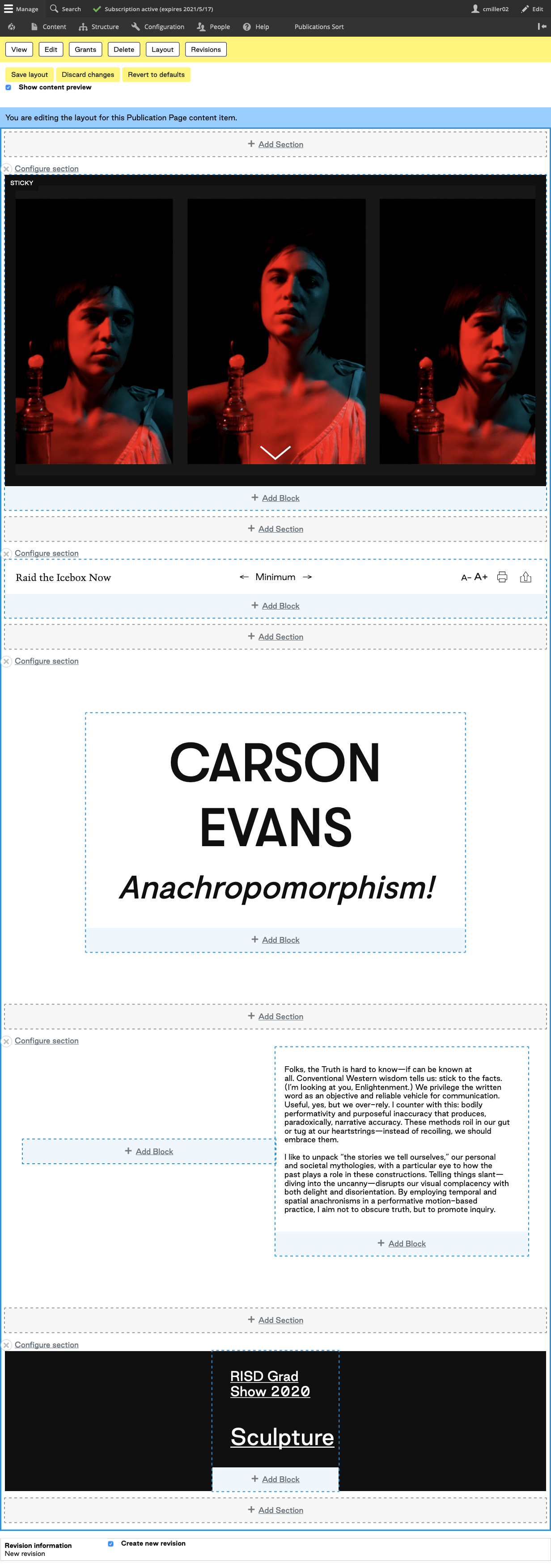 Suggested Layouts | RISD / Museum Publications